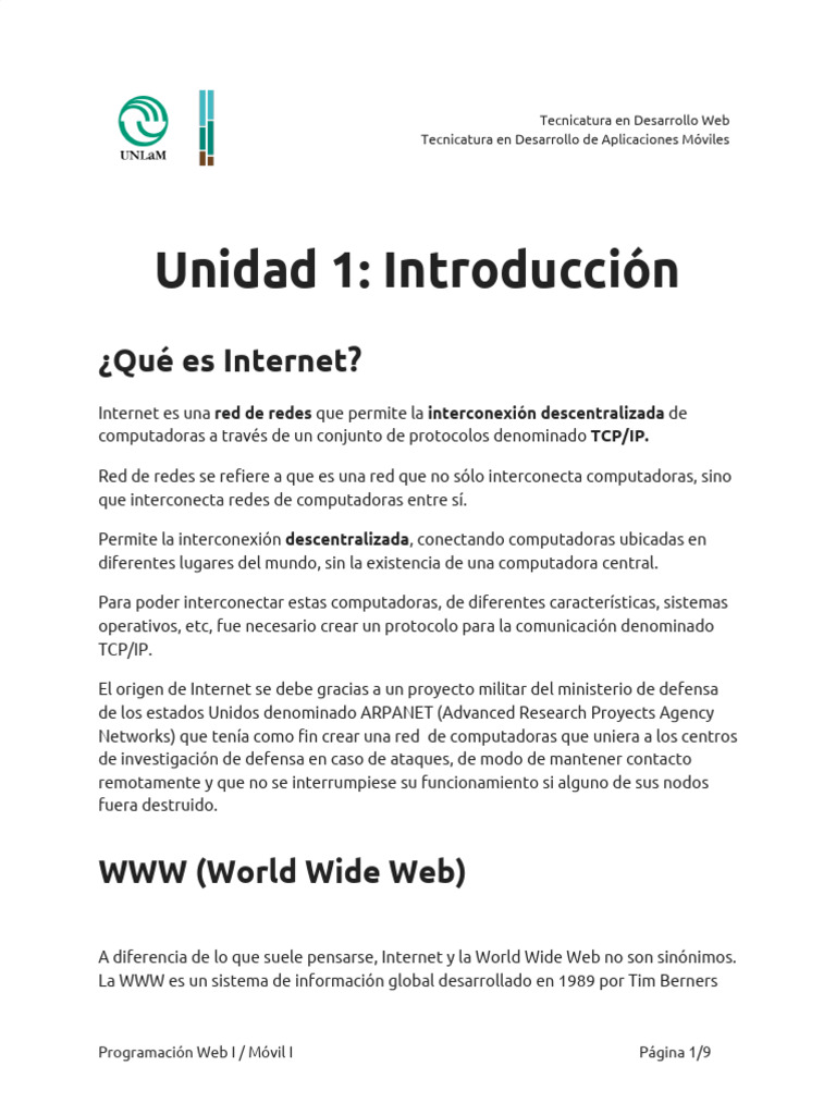 Unidad01_Introduccion | PDF | HTML | Red mundial