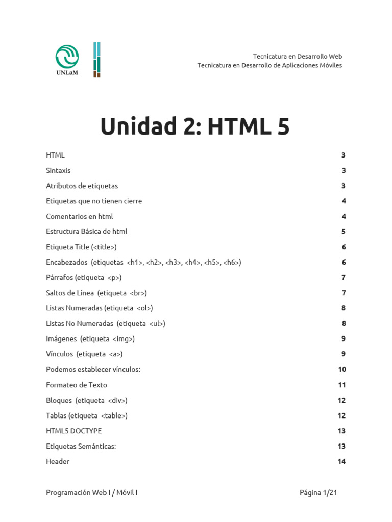 Unidad02 HTML5 | PDF | HTML | Hipervínculo