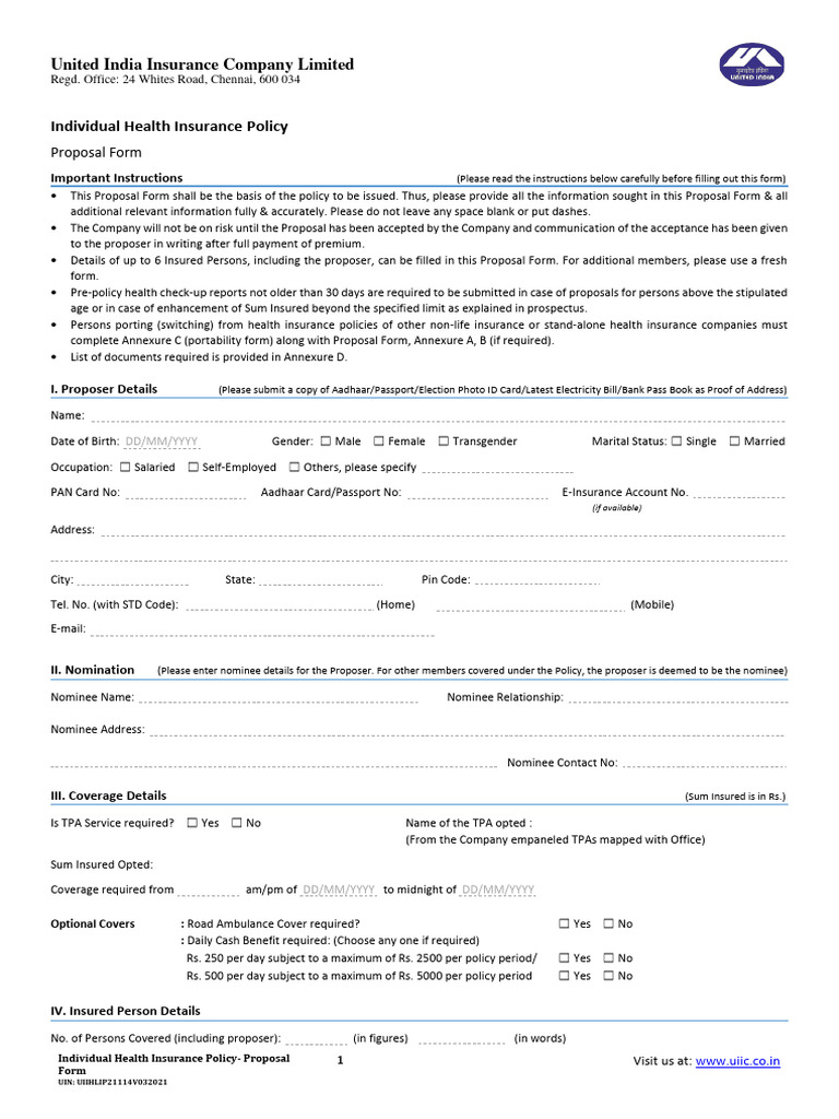 IHP Proposal Form - 0 | PDF