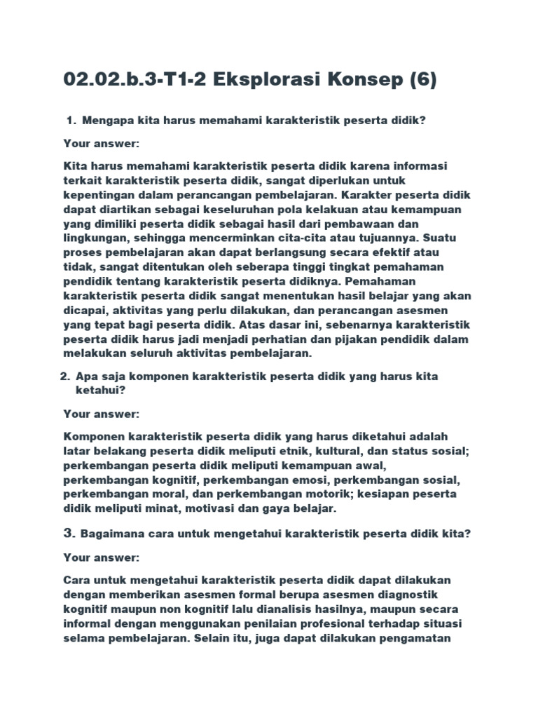 Asesmen Ii Eksploras Konsep | PDF