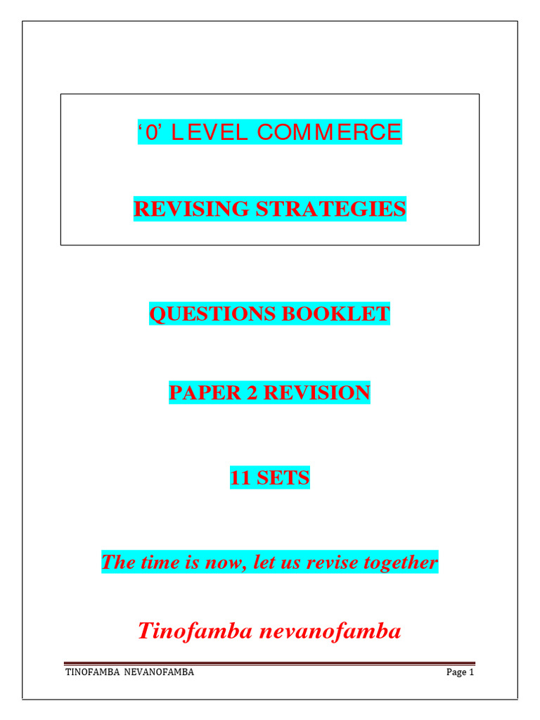 f4 Commerce Revision Guide | PDF | Banks | Marketing