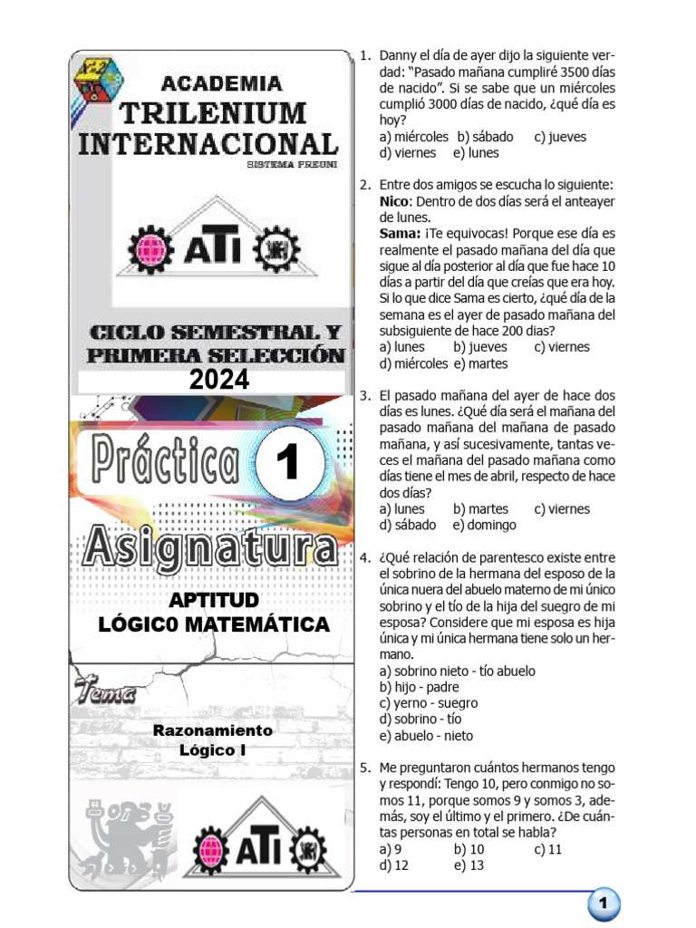 Práctica 1 - Razonamiento Lógico I | PDF