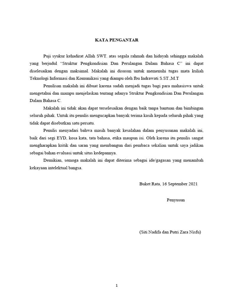 Struktur Pengkondisian Dan Perulangan | PDF
