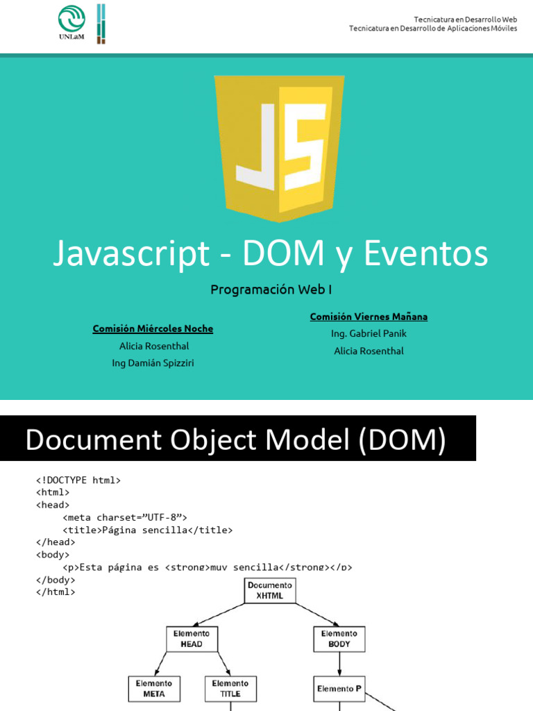 Unidad04 javascriptPPT-SegundaParte 3 | Descargar gratis PDF | Modelo de objeto de documento | HTML