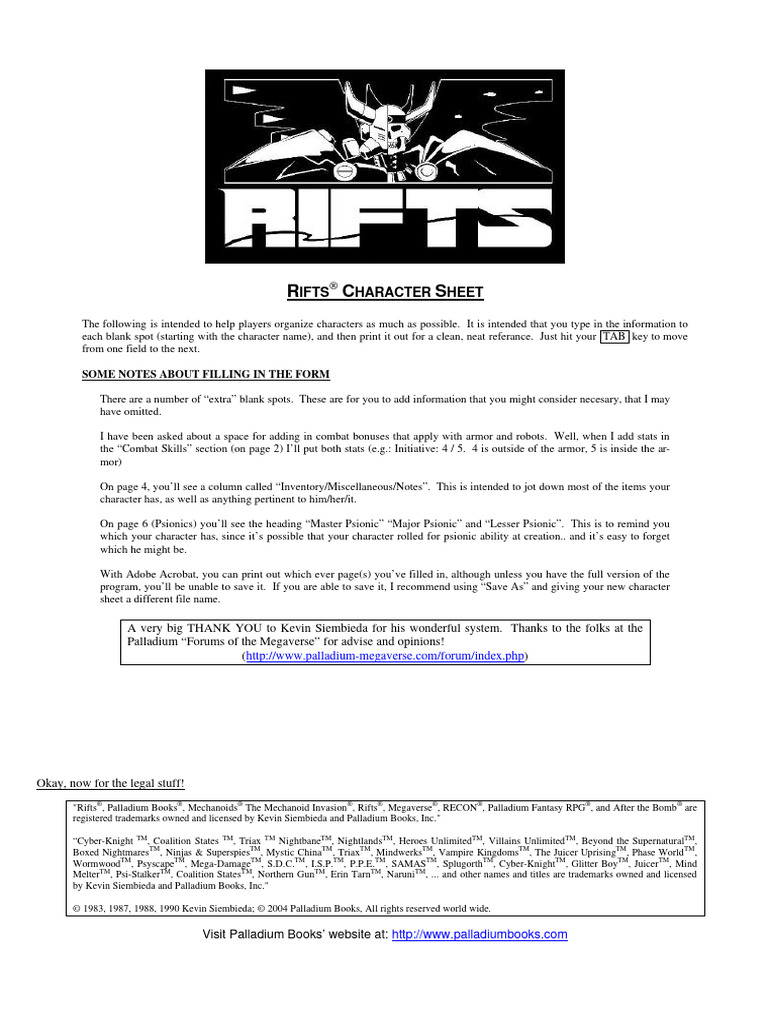 Rift_CS_8.22.22 | PDF | Role Playing Games | Role Playing Video Games