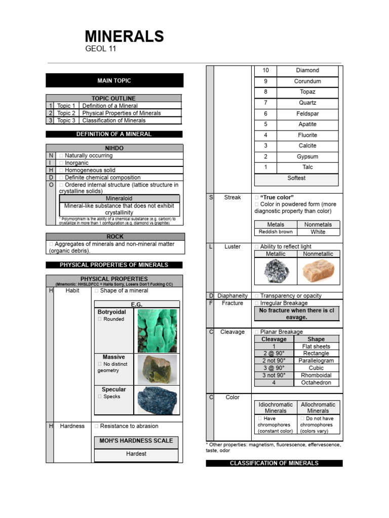 MINERALS | PDF | Minerals | Materials