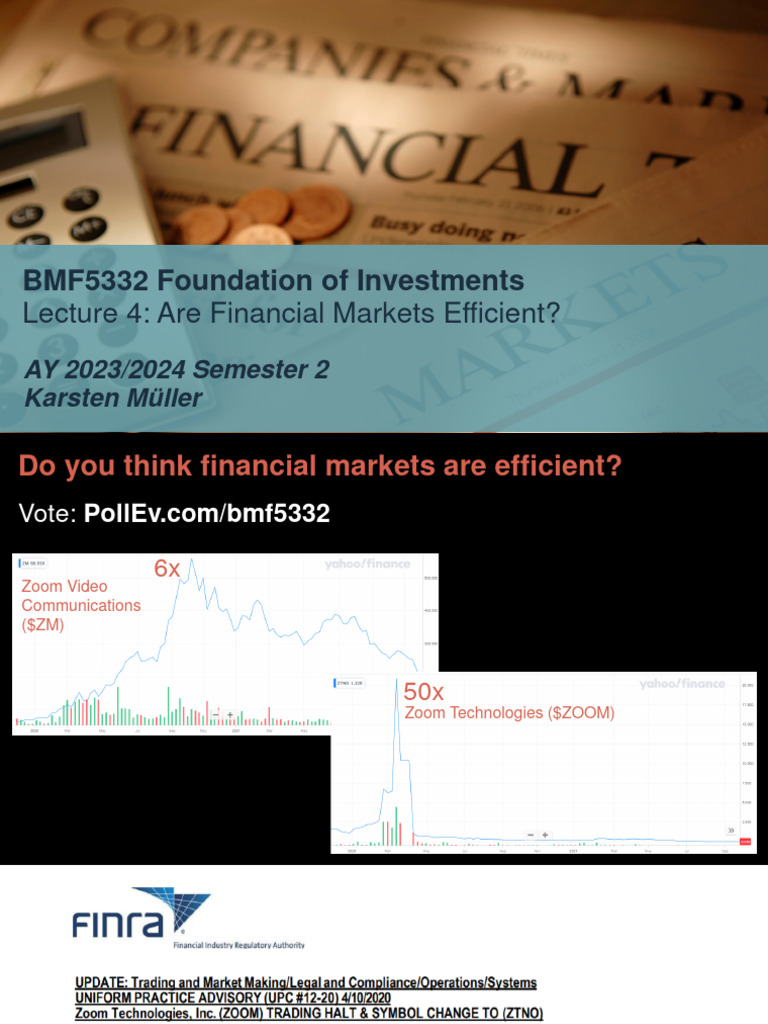 Understanding Financial Market Efficiency | PDF | Efficient Market ...