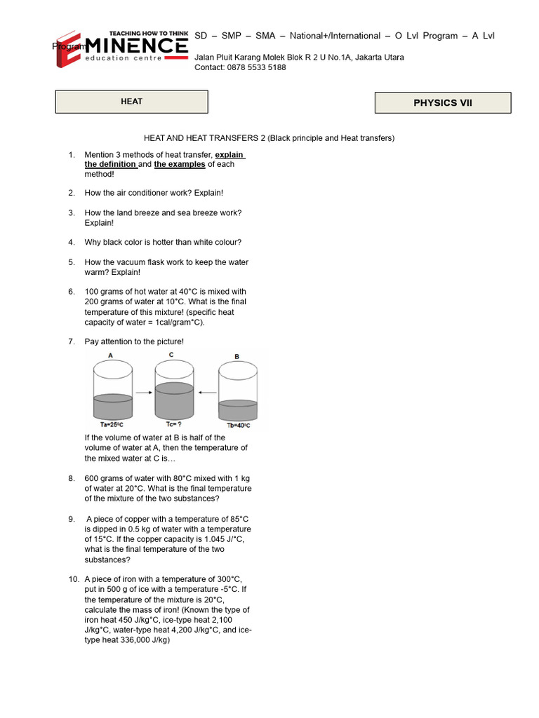 Heat and Heat Transfer 2 | PDF