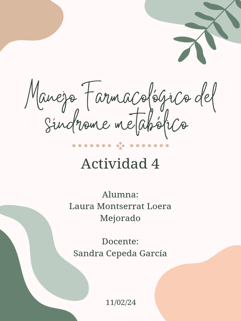 Actividad 4 MFSM | PDF | Norepinefrina | Serotonina Actividad 4 MFSM | PDF | Norepinefrina | Serotonina