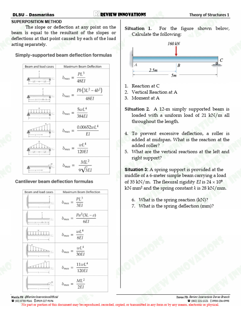 Theory1 DLSU Dasma | PDF | Beam (Structure) | Applied And ...