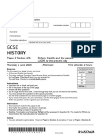 AQA GCSE History 2025 Paper 2 - BC Elizabethan England, c1568-1603 | PDF
