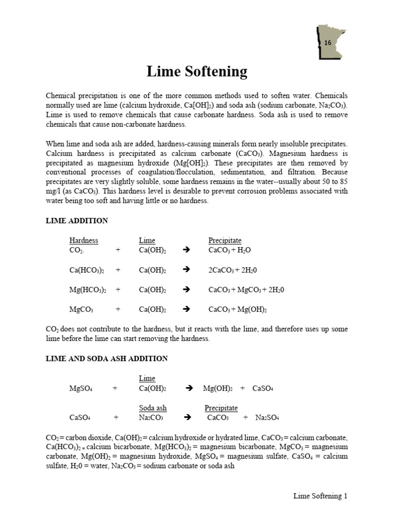 16 Lime Softening | PDF | Sodium Carbonate | Magnesium