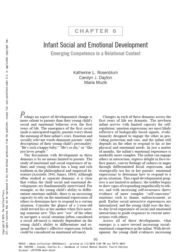 Chapter6InfantSocialAndEmotional | PDF | Attachment Theory | Emotions