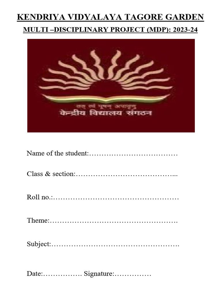 MDP Class Vii 2023-74 | PDF | Art