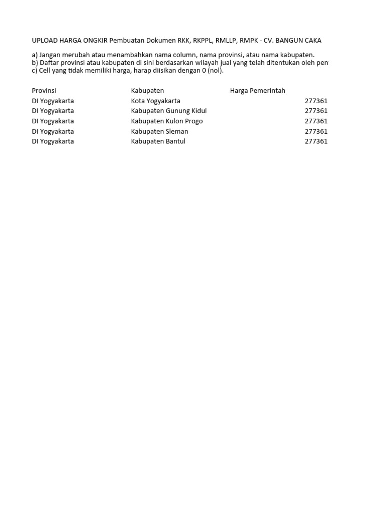 6 Template Harga Produk Pembuatan Dokumen RKK, RKPPL, RMLLP, RMPK - Cv ...