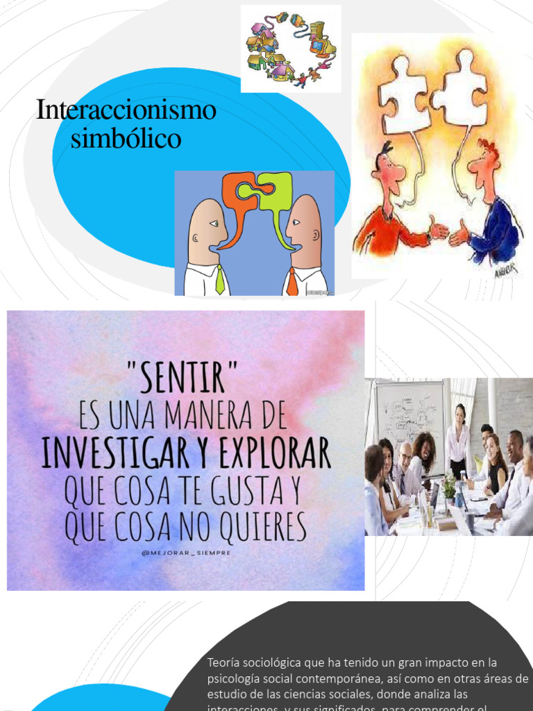Presentacion 5 El Interaccionismo Simbolico | PDF