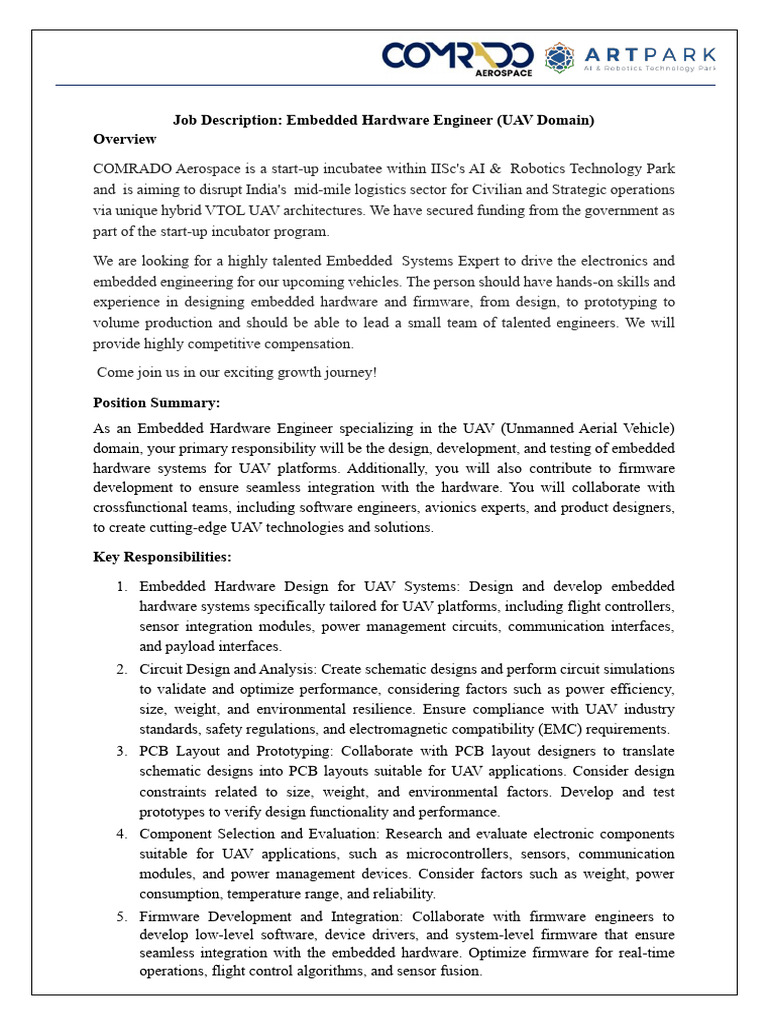 JD - Embedded Systems Engineer | PDF