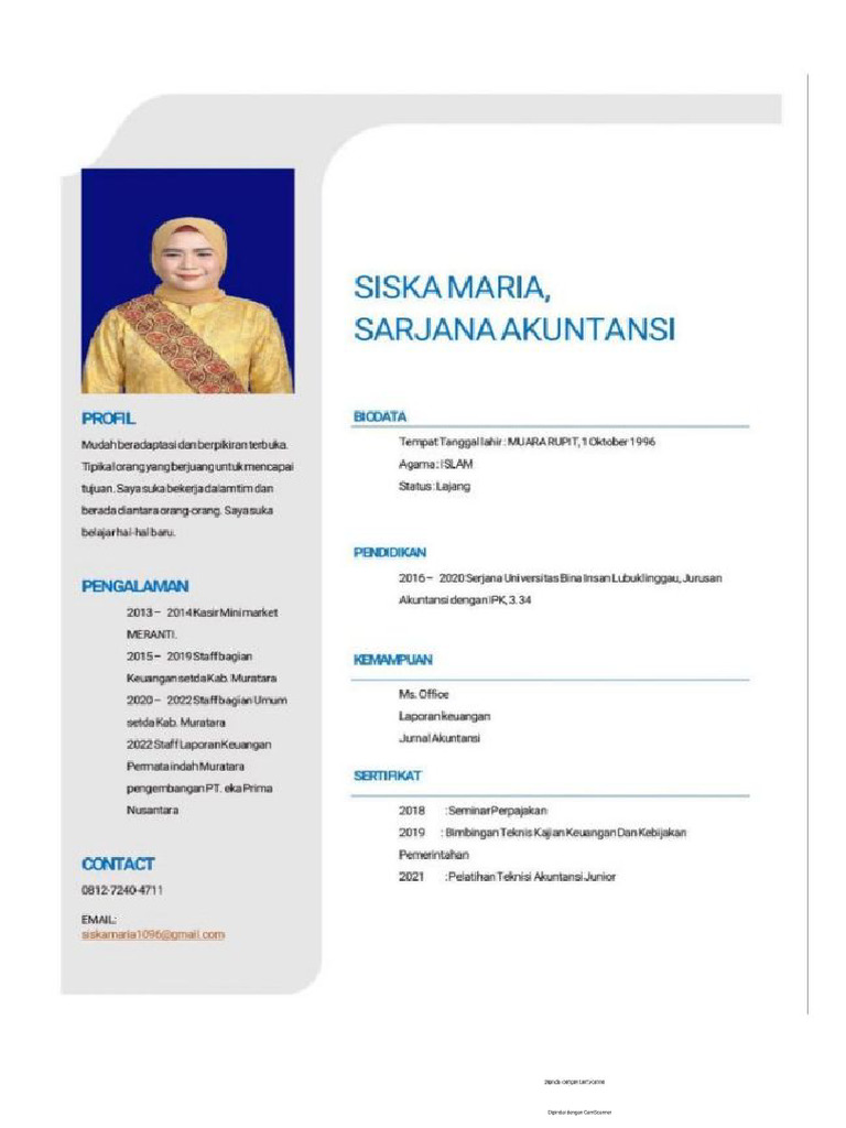 CV An. Siska | PDF