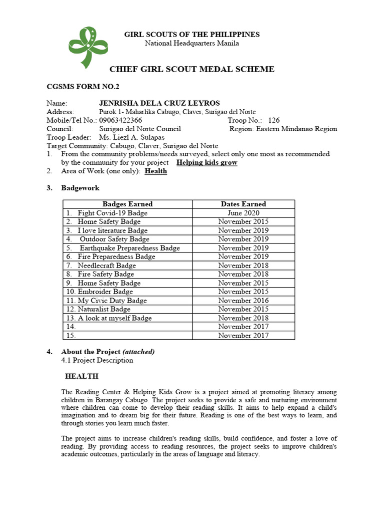 CGSMS-Form-No.2 | PDF | Literacy | Human Communication
