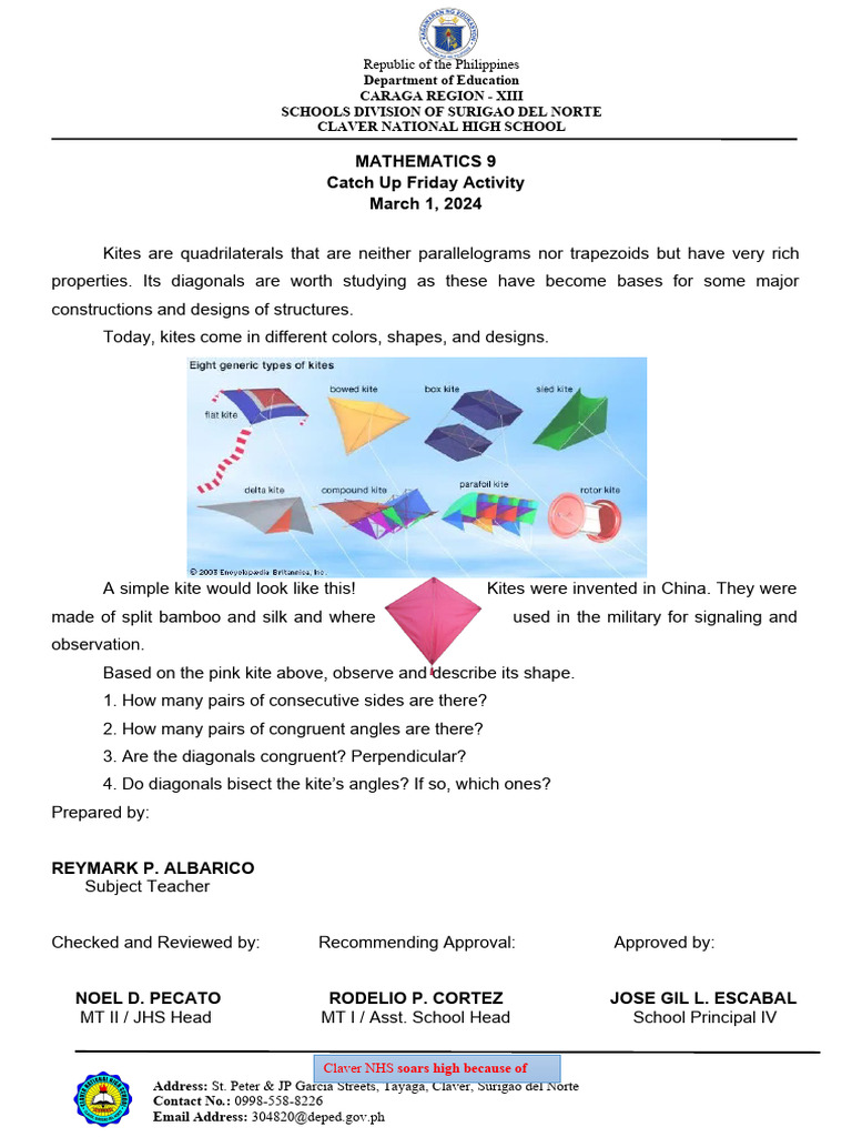 Math 9 Catch Up Friday Mar 1 | PDF