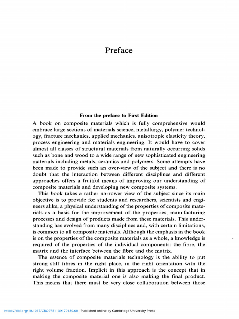 From The Preface To First Edition | PDF | Composite Material ...