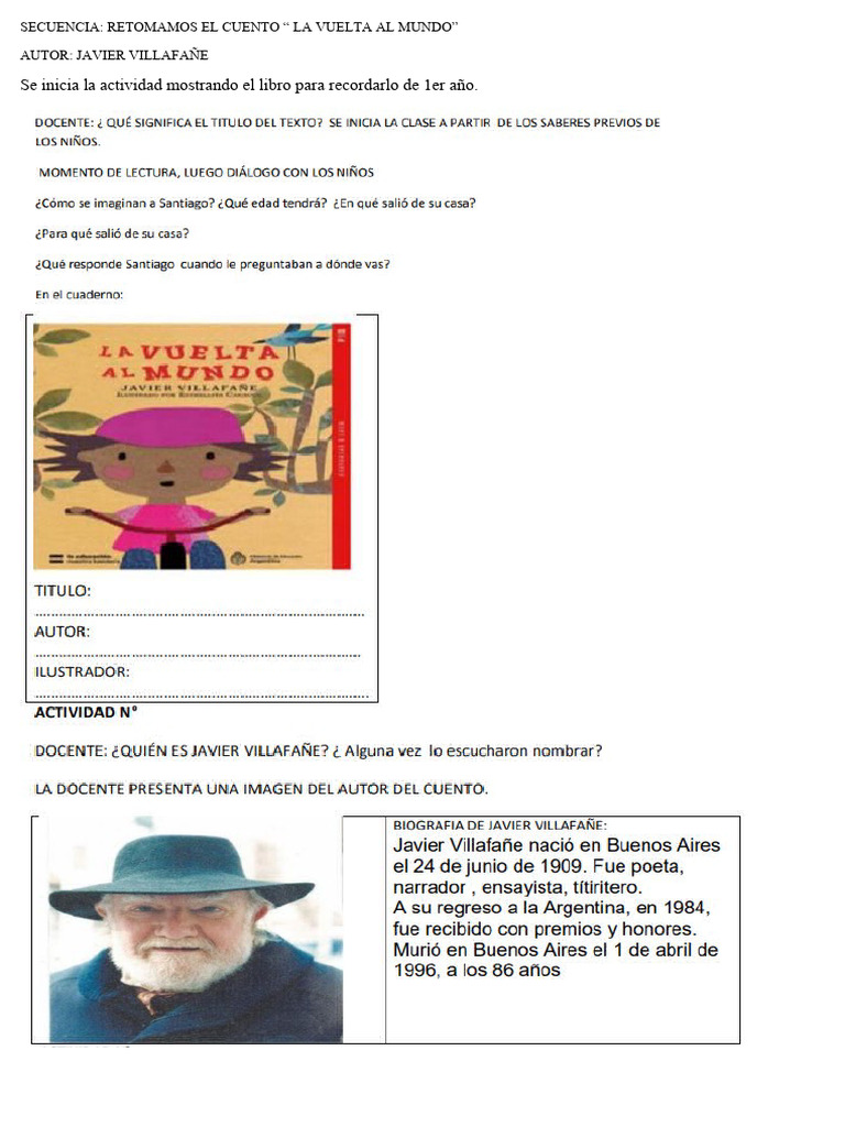 Secuencia LA VUELTA AL MUNDO 2 | PDF | Arte | Poesía