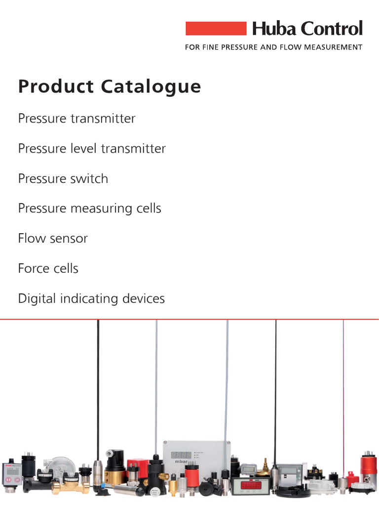 Huba ProductCatalogue | PDF | Pressure Measurement | Pressure