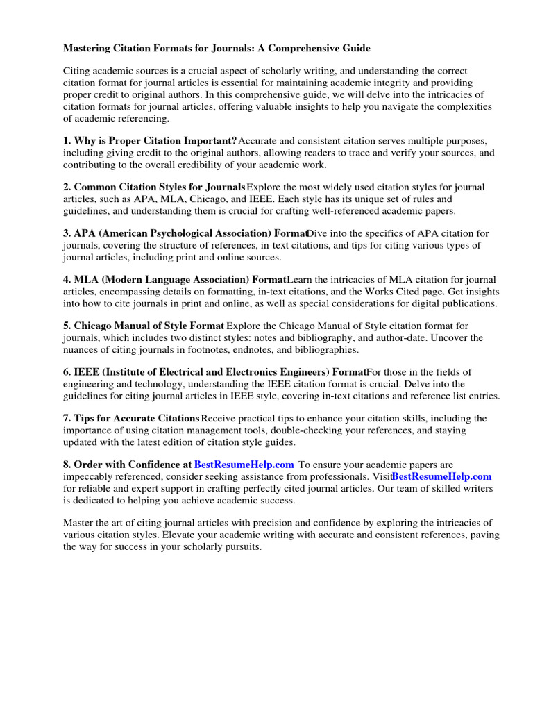 Citation Format Journal | PDF | Citation | Apa Style
