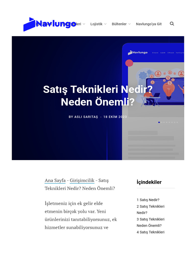 Satış Teknikleri Nedir? Neden Önemli?: Navlungo'ya Git Dış Ticaret Pazaryerleri Lojistik ...