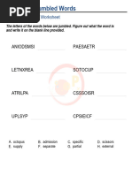 Grade 5 Jumbled Words 1 | PDF