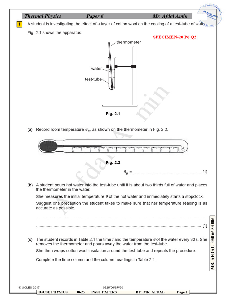 Thermal Physics p6 | PDF | Thermal Insulation | Thermometer
