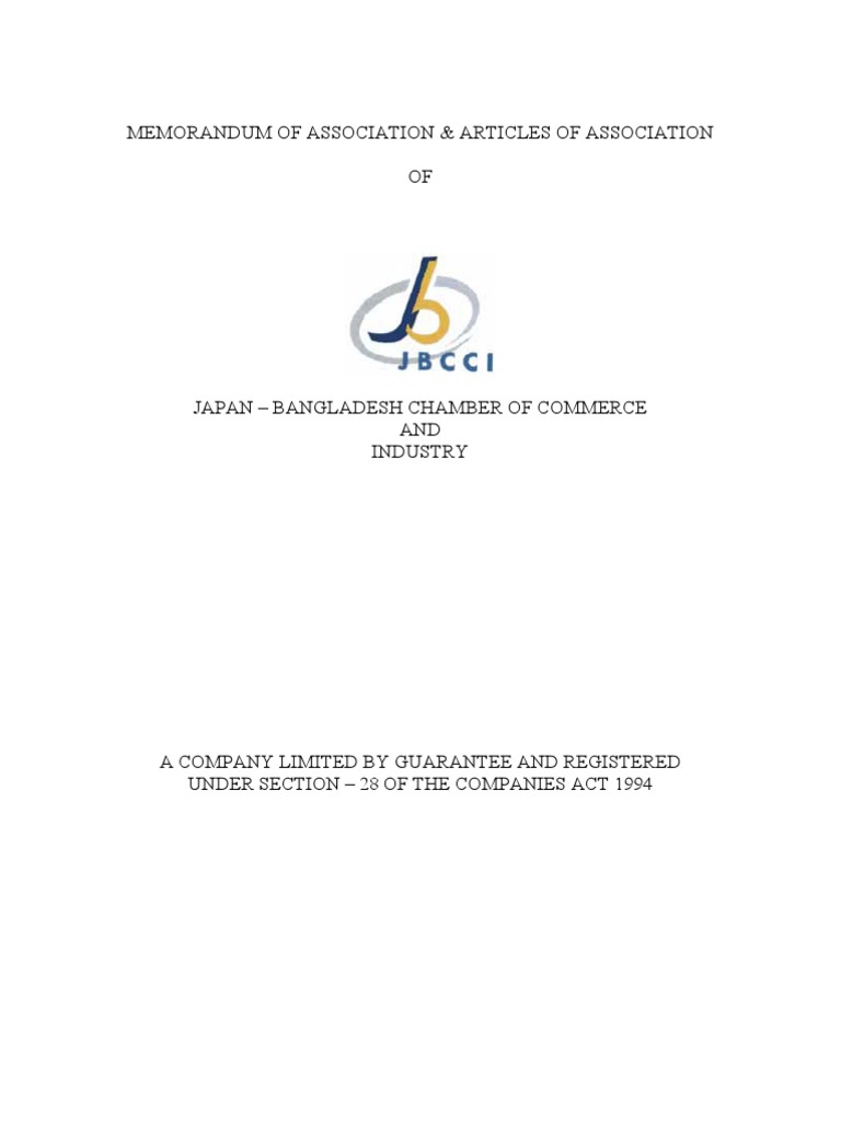 Memorandum Of Association And Articles Of Association Of Pdf Quorum