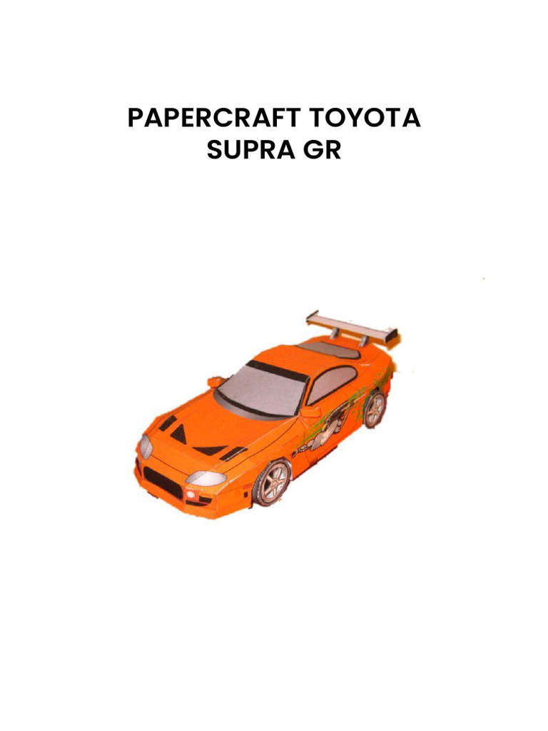 Papercraft Toyota SupraGR Papercraft | PDF