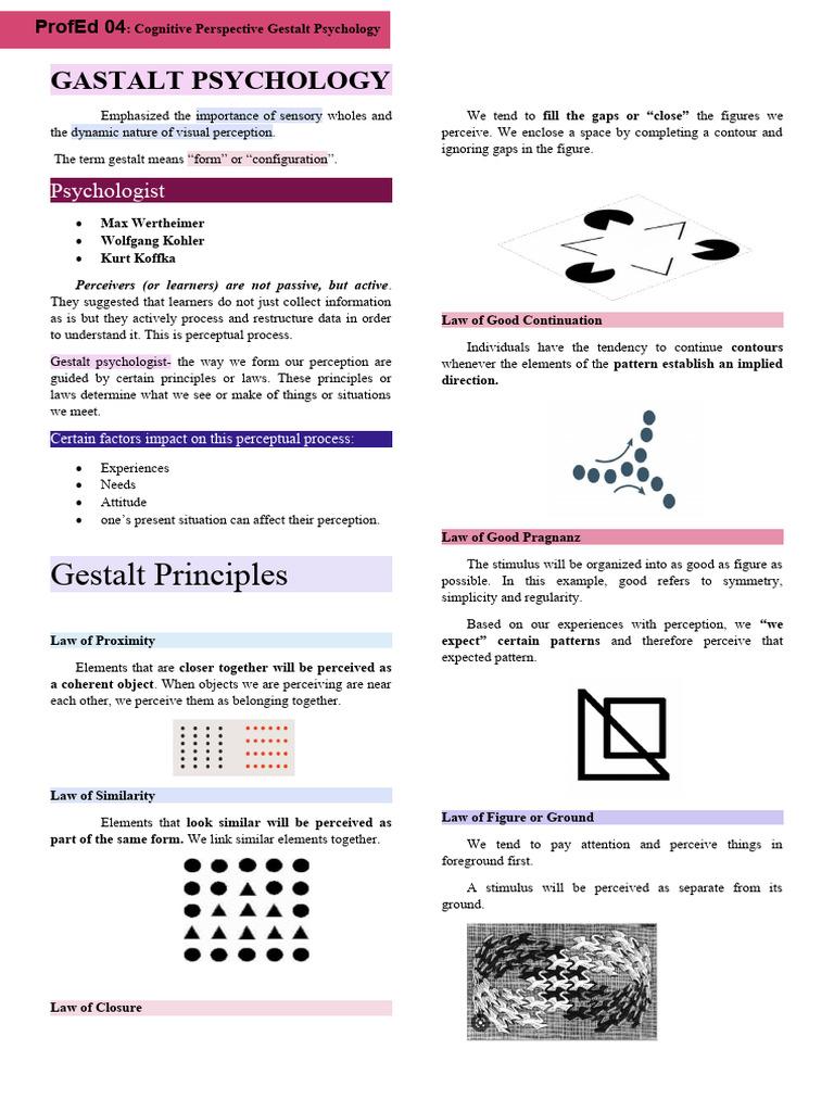 Gestalt | PDF | Perception | Neuroscience