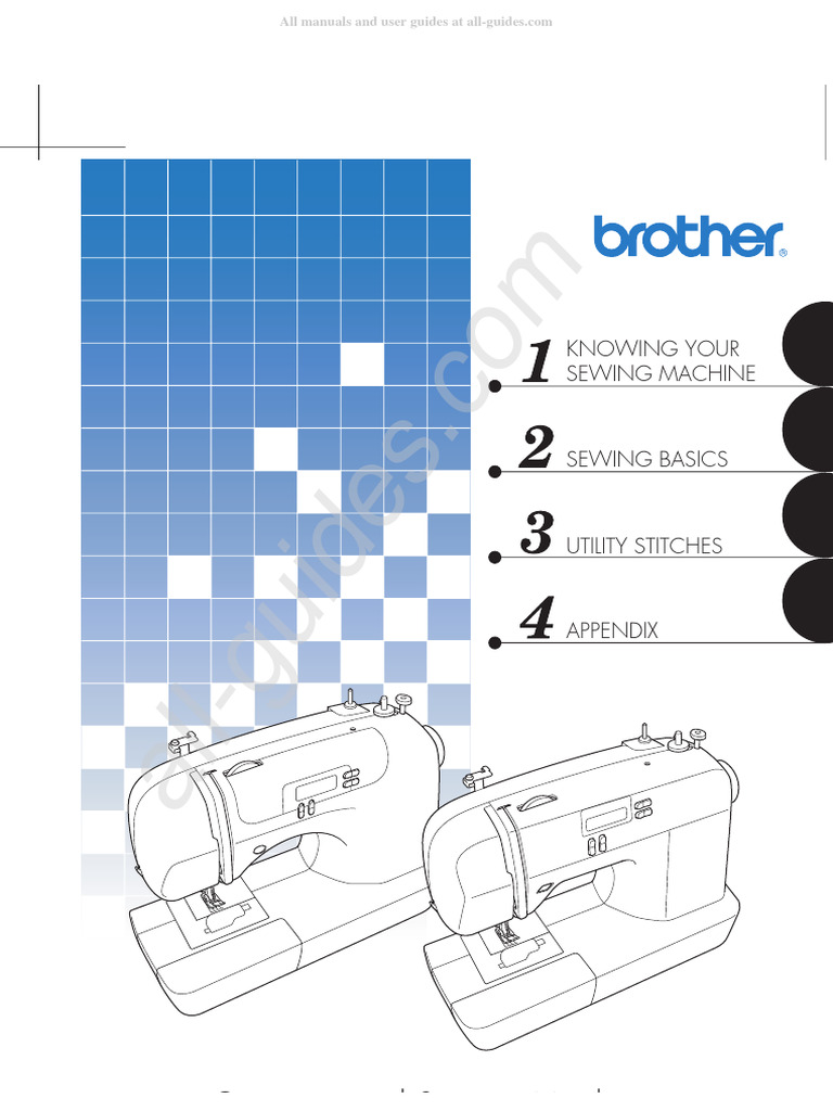 Brother HS1000/XR7700 Sewing Machine Instruction Manual | PDF | Sewing ...