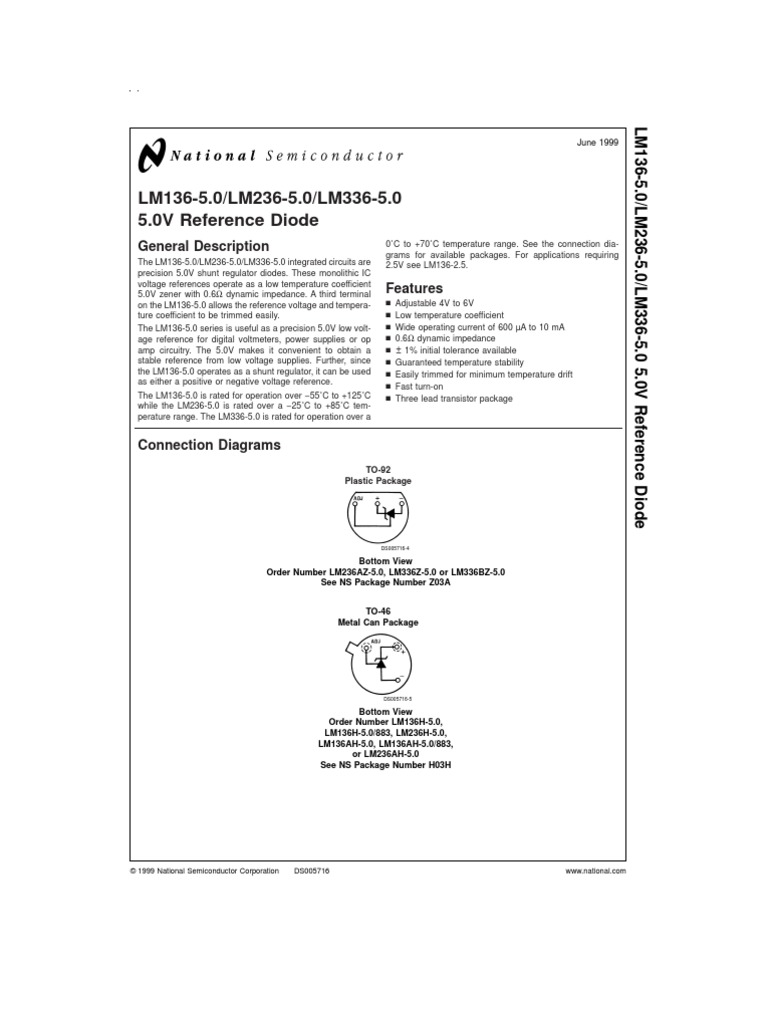 LM336 5V | PDF | Diode | Electronic Circuits