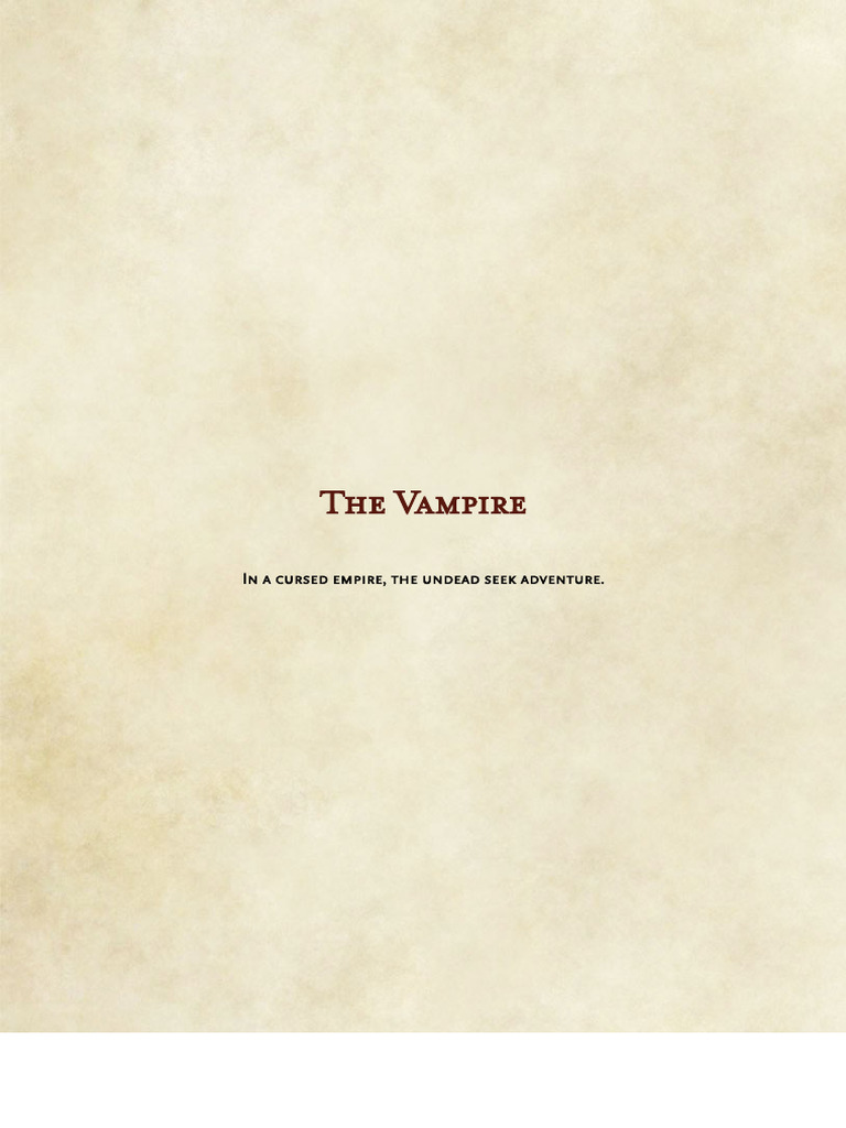 The Vampire: in A Cursed Empire, The Undead Seek Adventure | Download ...