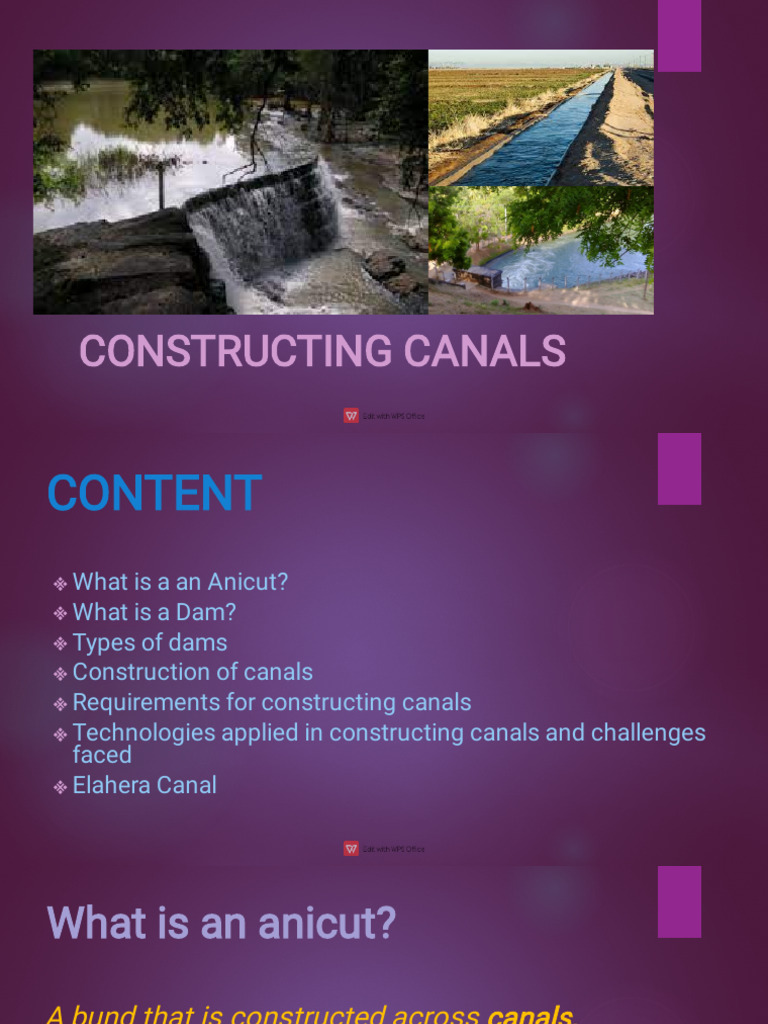 Canal Construction Techniques and Types | PDF | Dam | Landscape