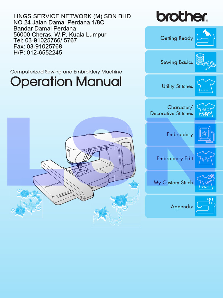 Brother NV1500/NV1500D Sewing Machine Instruction Manual | PDF | Sewing ...
