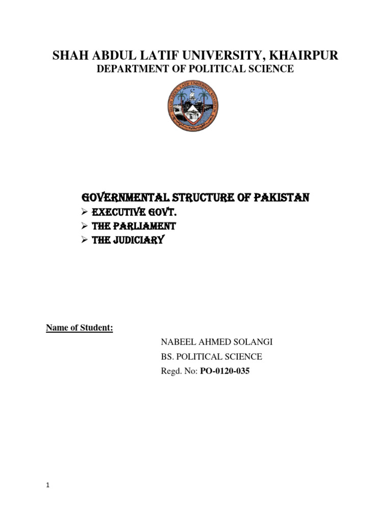 Government Structure of Pakistan Overview | PDF | Federally ...