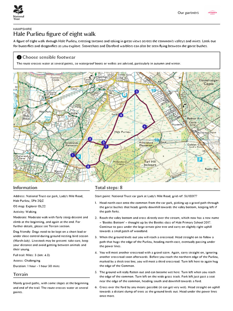 Hale Purlieu Figure of Eight Walk Walking | PDF | Trail