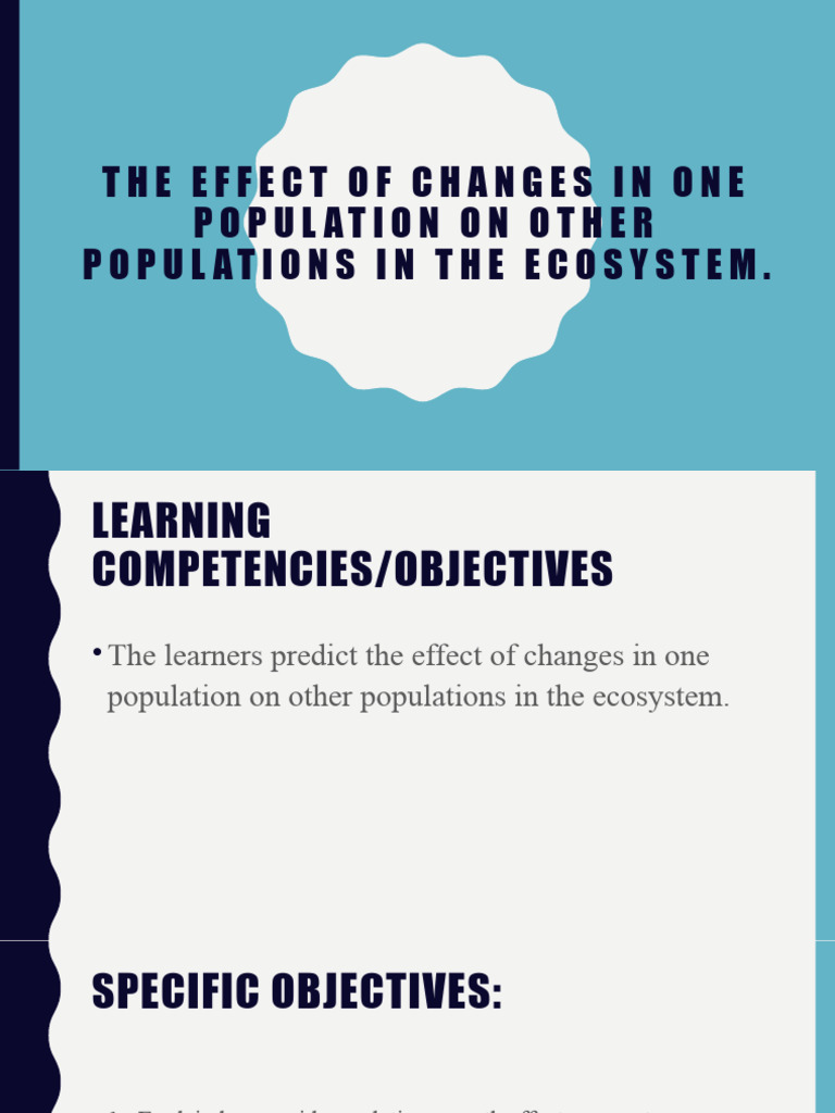 7es PPT (Predict The Effect of Changes in Population) | PDF | Ecosystem ...