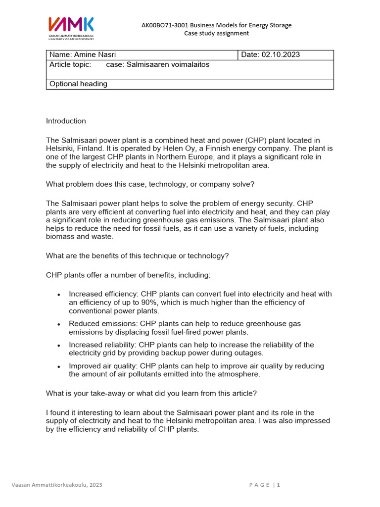 Case study assignment | PDF