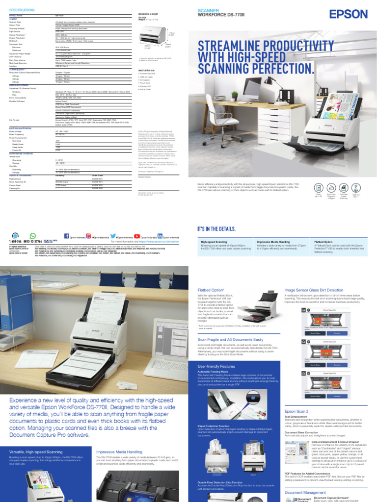 Epson Ds-770ii | PDF | Image Scanner | Computing