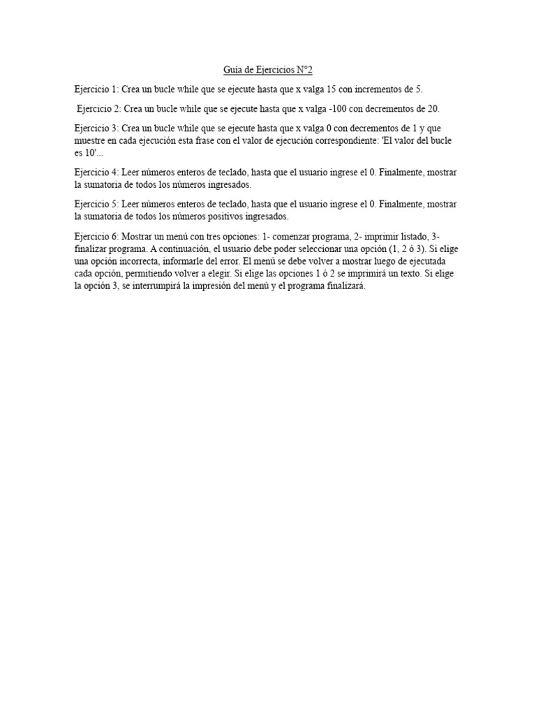 Guía de Ejercicio2 | PDF