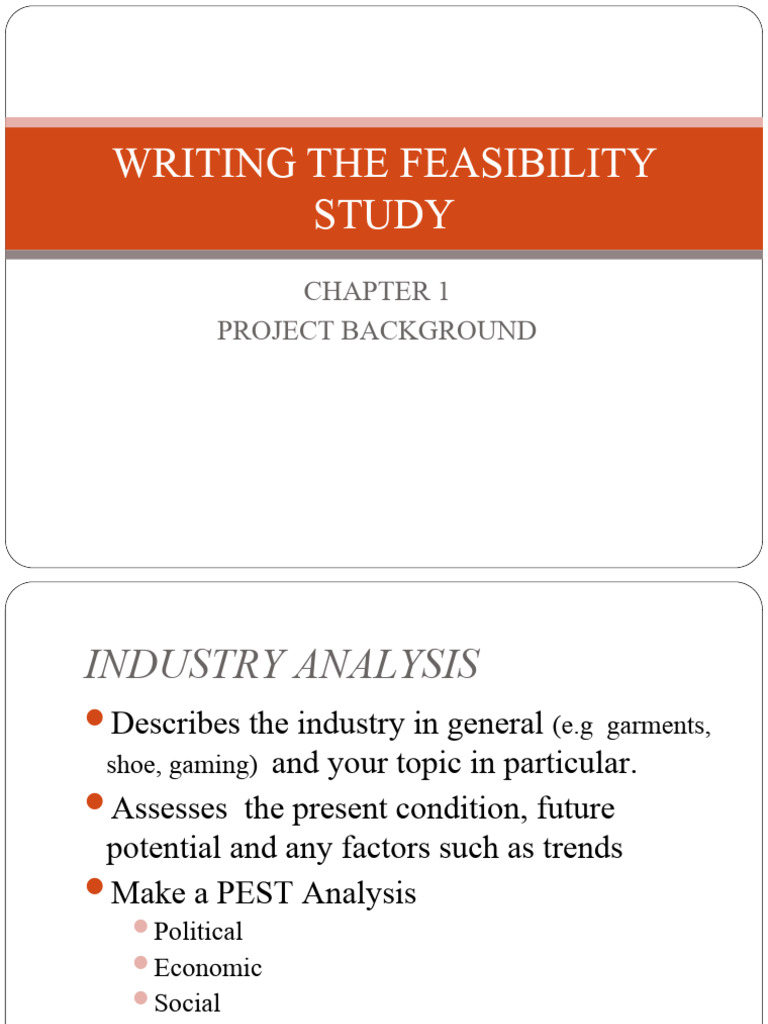 Writing The Feasibility Study 1 | PDF | Business | Business Economics