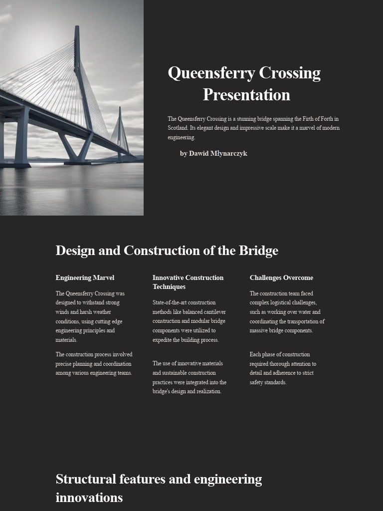 Queensferry Crossing: Engineering Marvel | PDF | Bridge | Transport
