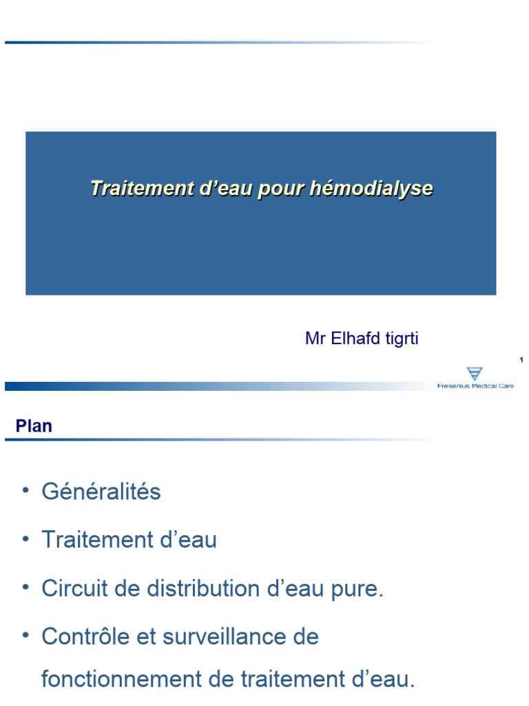 Traitement D'eau AFRANE | PDF | Atomes | Familles d'éléments chimiques
