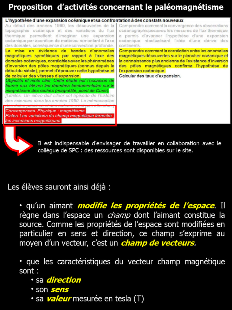Activités pédagogiques sur le paléomagnétisme | PDF | Aimant permanent ...