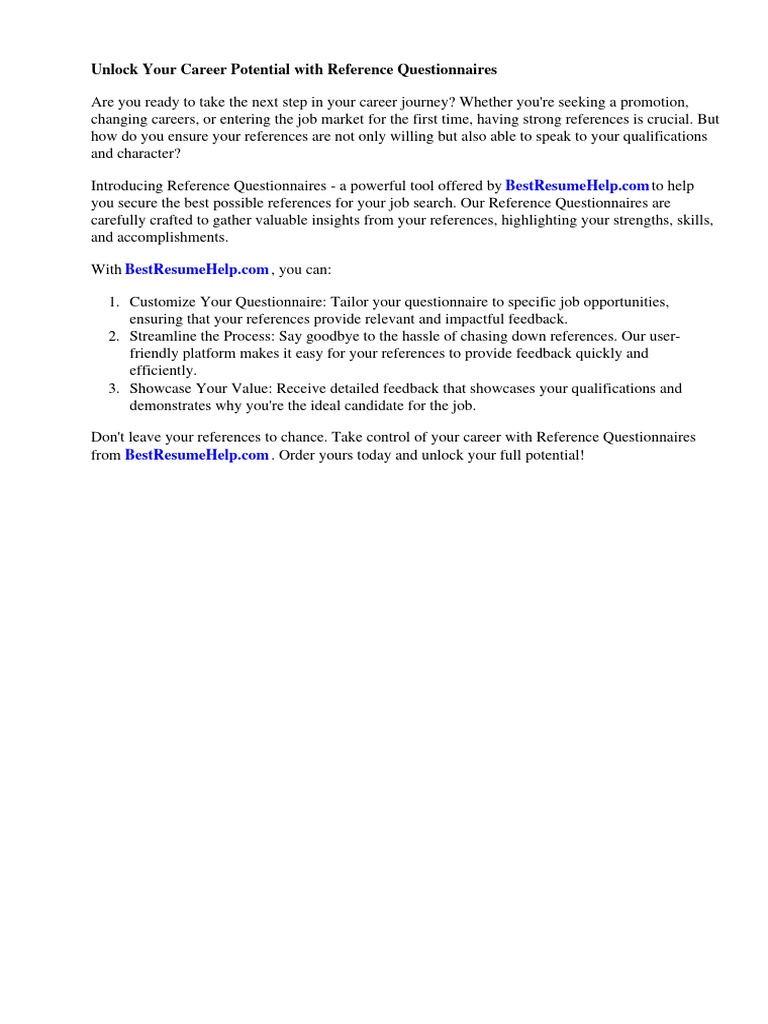 Reference Questionnaire | PDF | Questionnaire | Survey Methodology